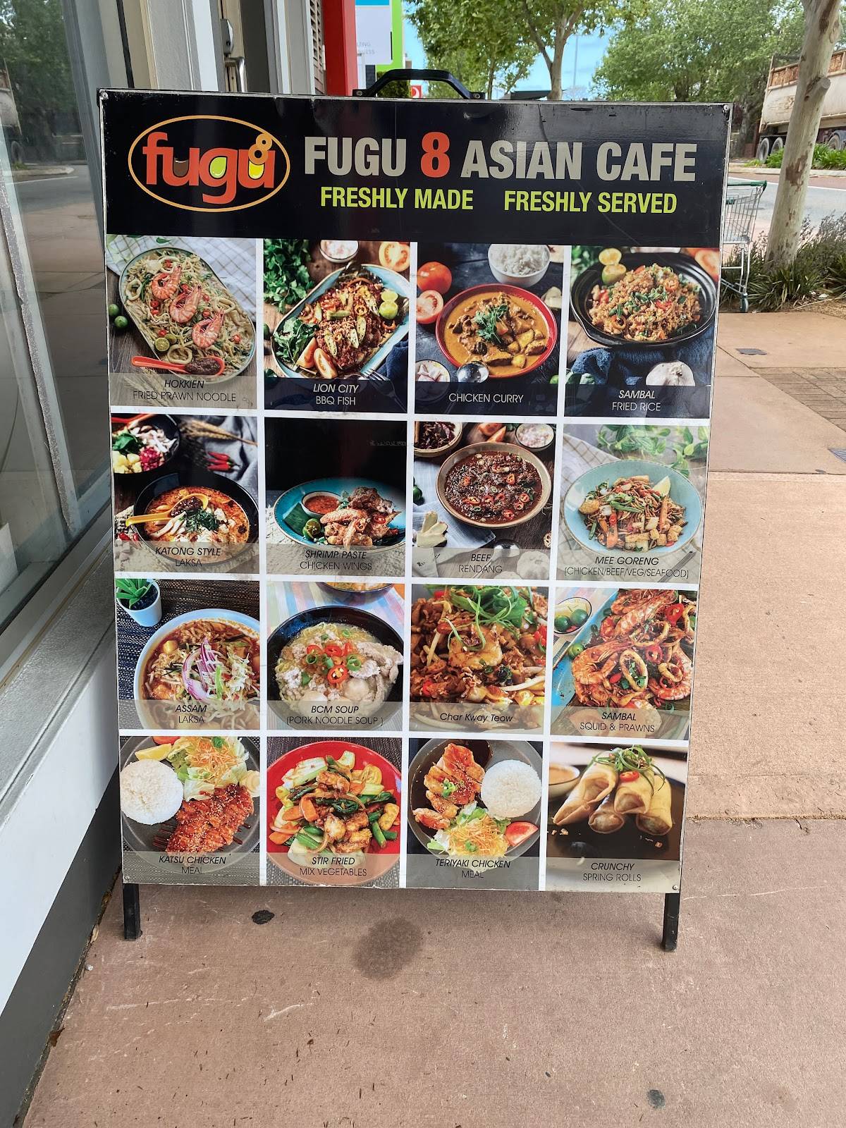 Menu at Fugu 8 Asian Cafe, West Leederville