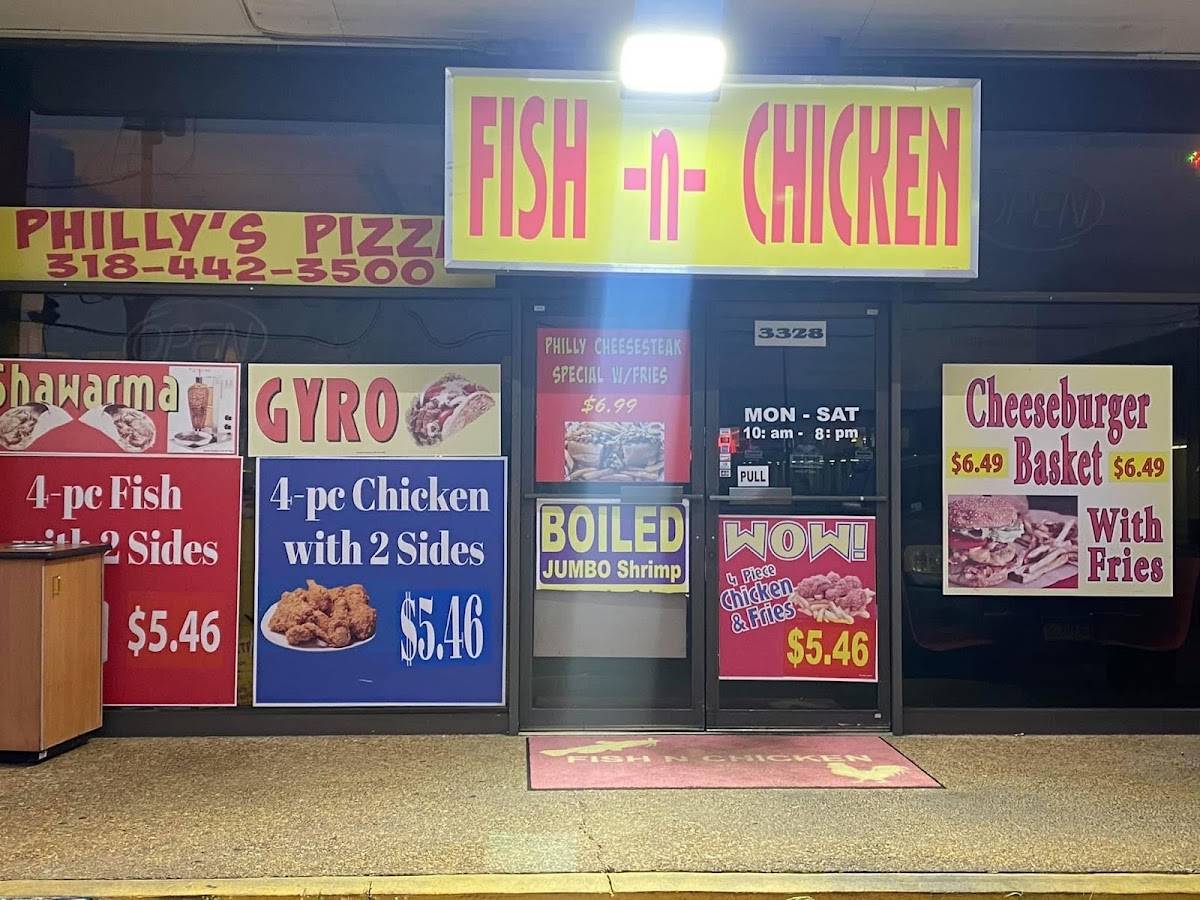 Menu at Philly’s Fish N Chicken pizzeria, Alexandria