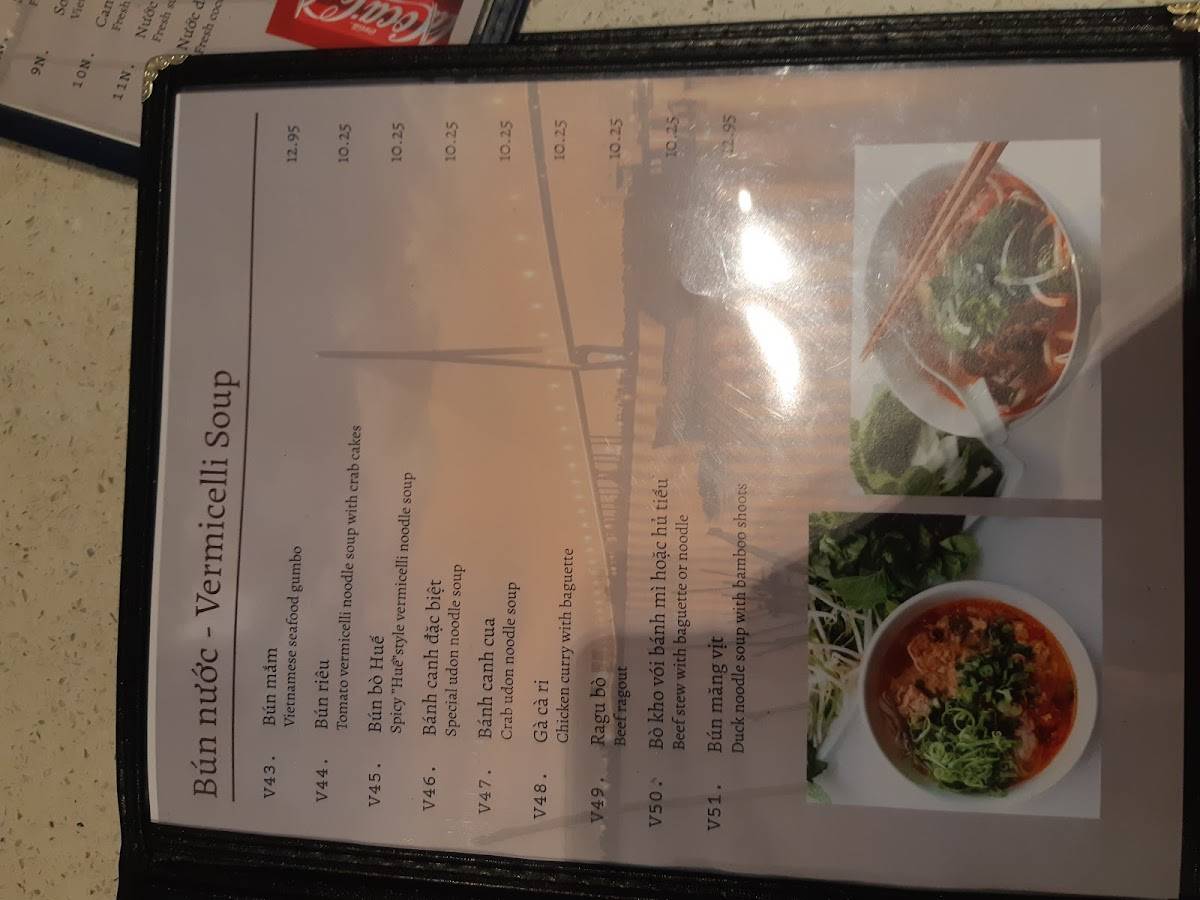 Menu at Pho Cuu Long Mien Tay restaurant, Toronto, Jane St