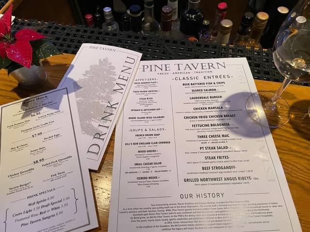 Menu at Pine Tavern Restaurant, Bend