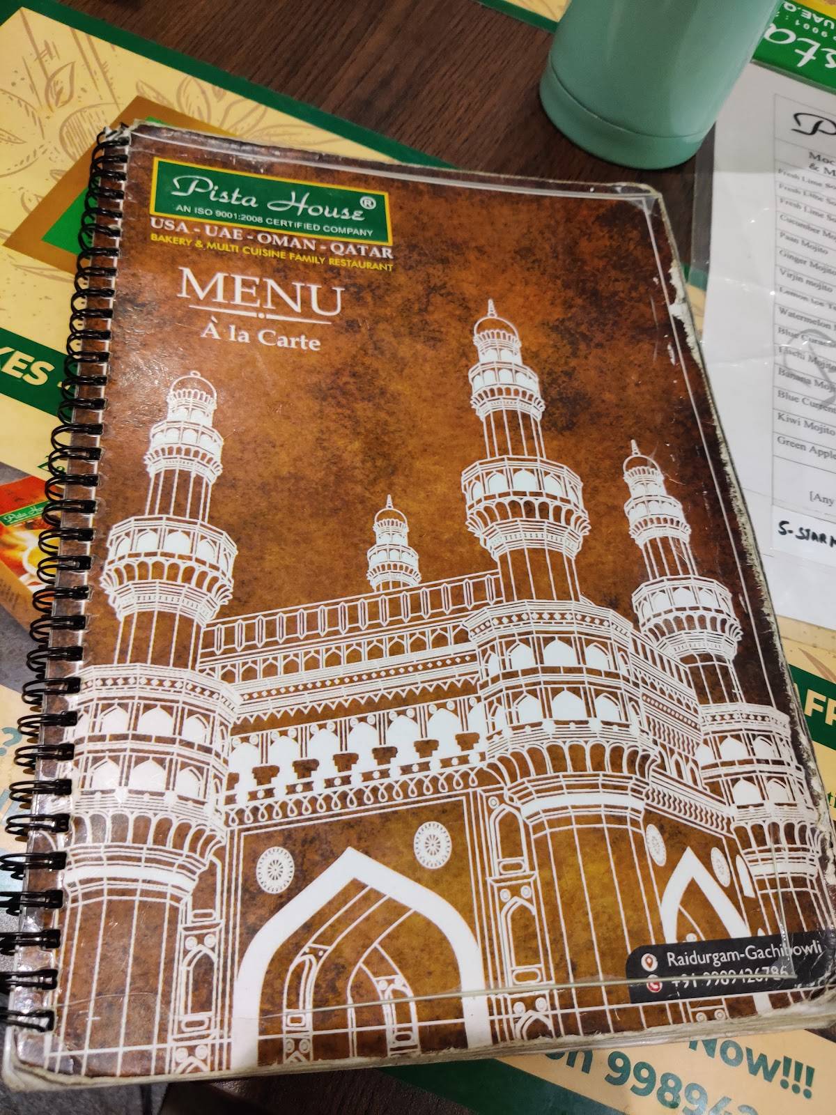 Menu at Pista House Gachibowli, Hyderabad, Telecom Nagar Extension