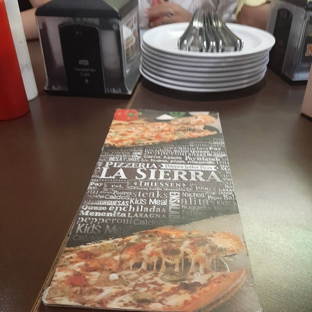 Carta de Pizzería La Sierra, Torreón, Blvd. Independencia #20 Nte