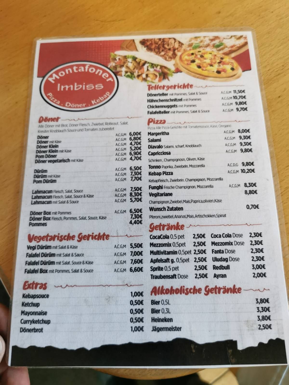 Menu at Liberty Alpen Imbiss, Schruns