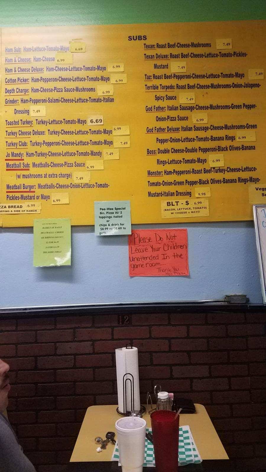 Menu at MG'S Pizza pizzeria, Robstown