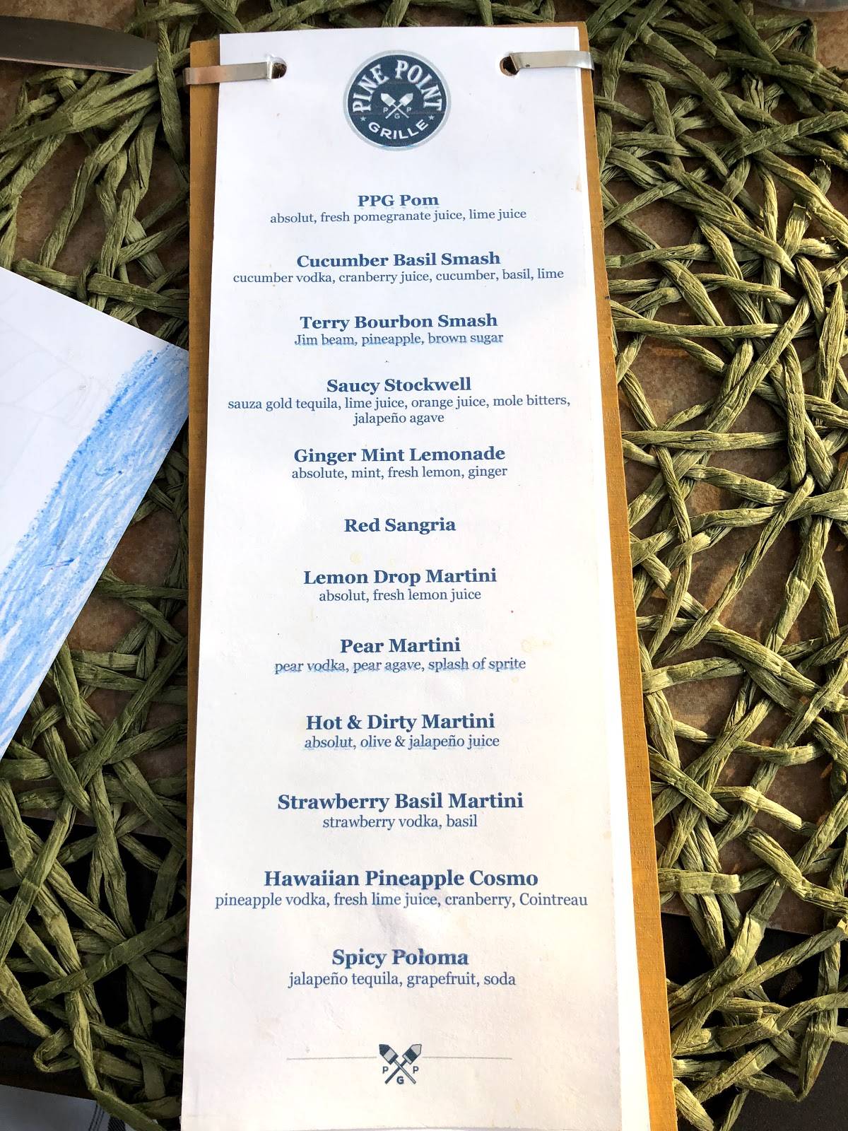 Menu at Pine Point Grill pizzeria, Scarborough