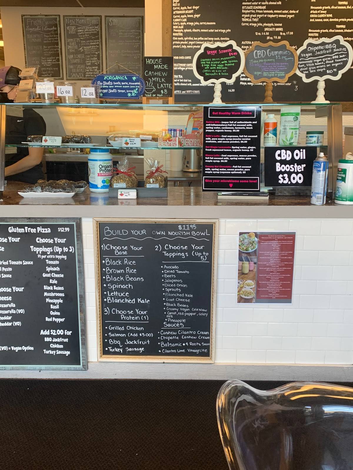 Menu at 4 Roots Juice Bar & Gluten Free Cafe, Twin Falls