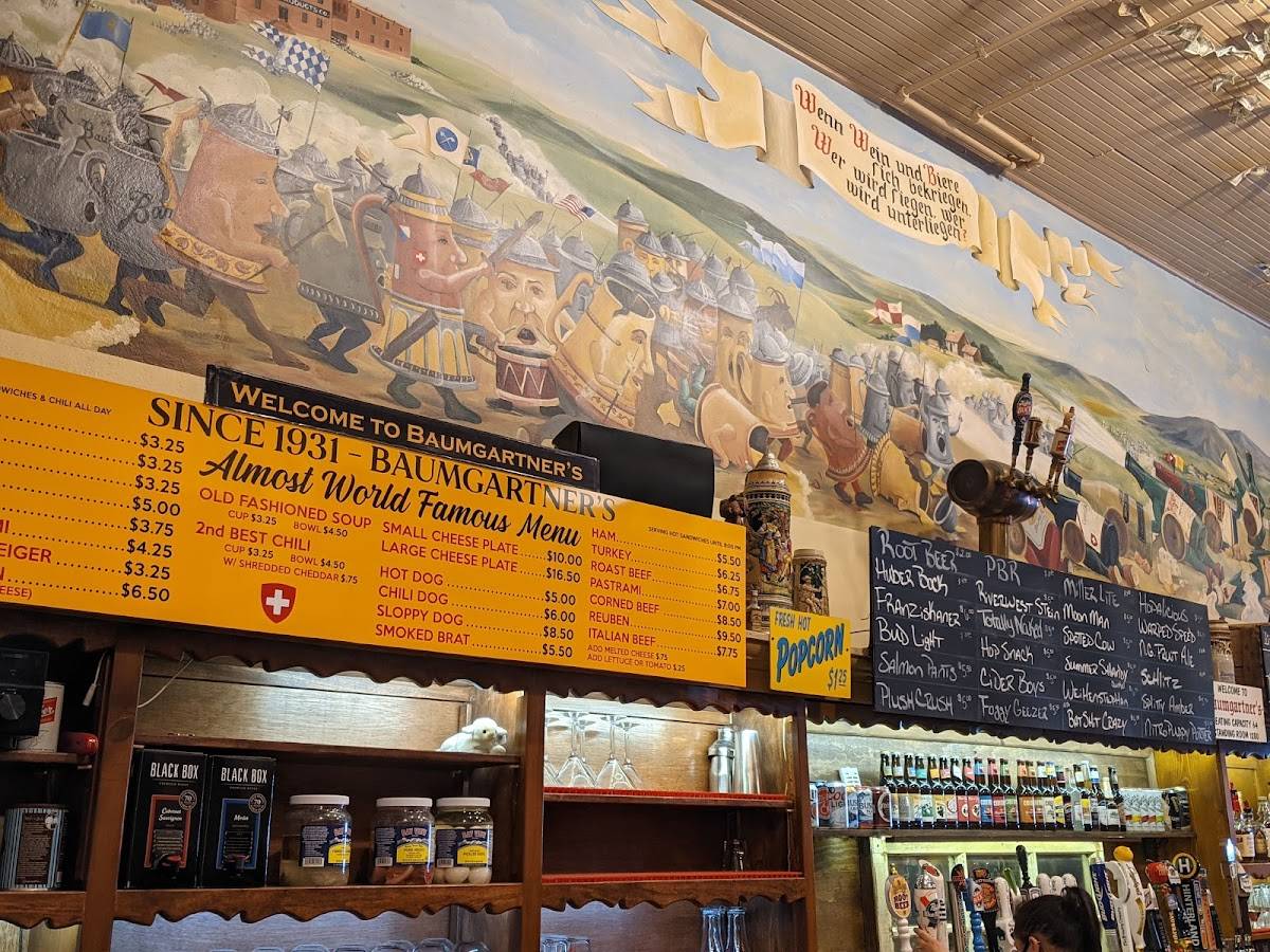 Menu at Baumgartner's Cheese Store & Tavern pub & bar, Monroe