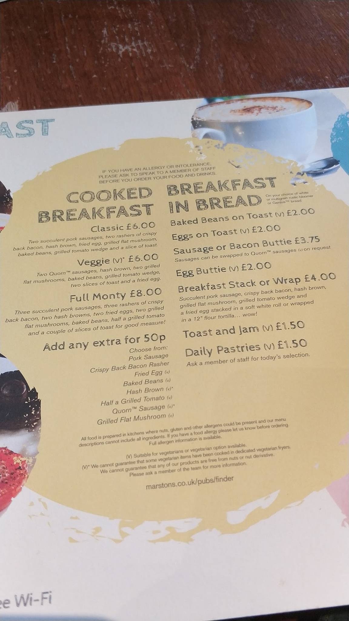 Menu at Market Cross pub & bar, Dunstable