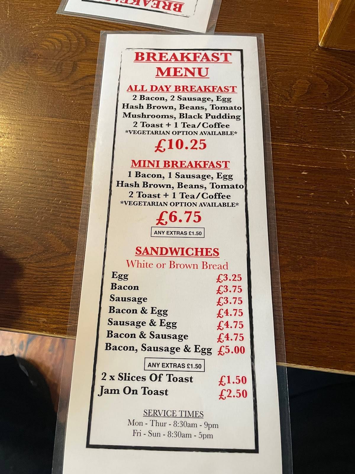 Menu at The Slaughter House pub & bar, Liverpool, 13-15 Fenwick St