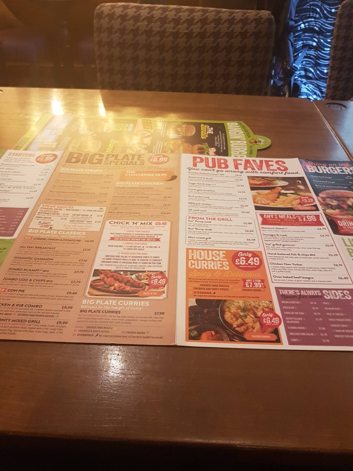 Menu at Turf Tavern pub & bar, Carlisle