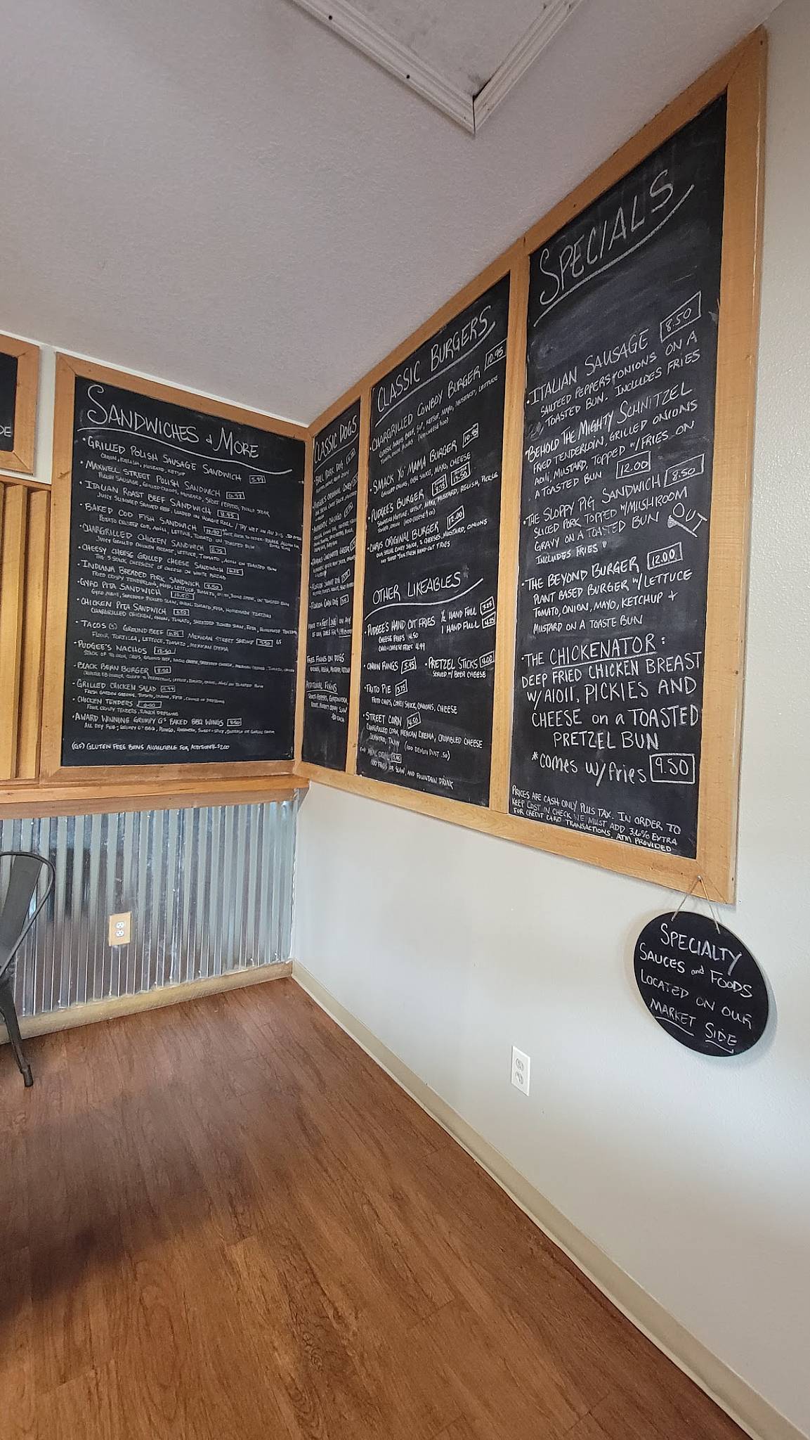 Menu at Pudgee's Eatery and Market restaurant, Floral City