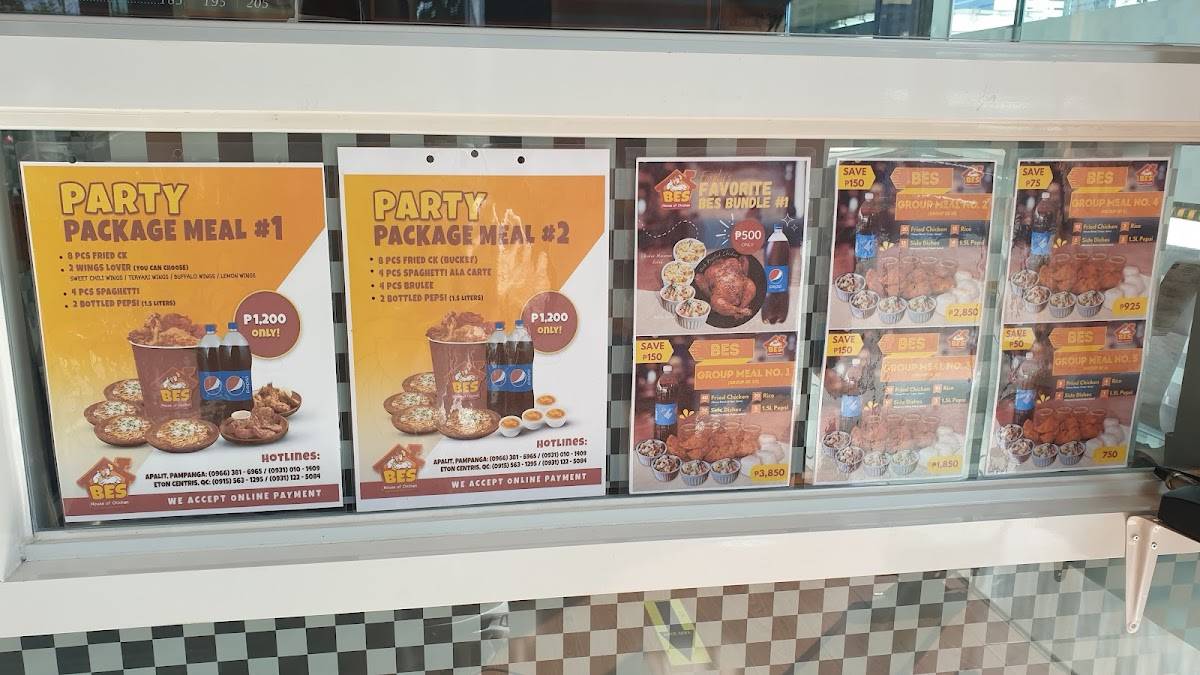 Menu at BES House of Chicken/ SALUT Restautrant restaurant, Quezon City