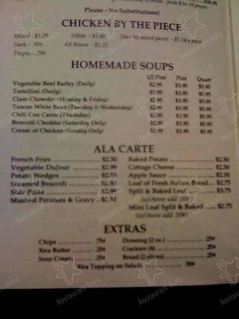Menu at Ravanelli's Italian Steakhouse & Wine Bar, Collinsville, 26 ...