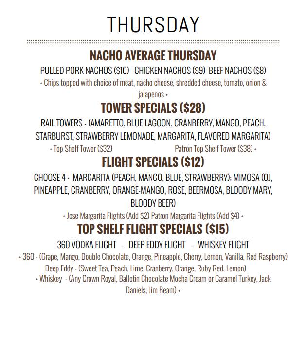 Menu at Refinery Bar & Grill, Wood River