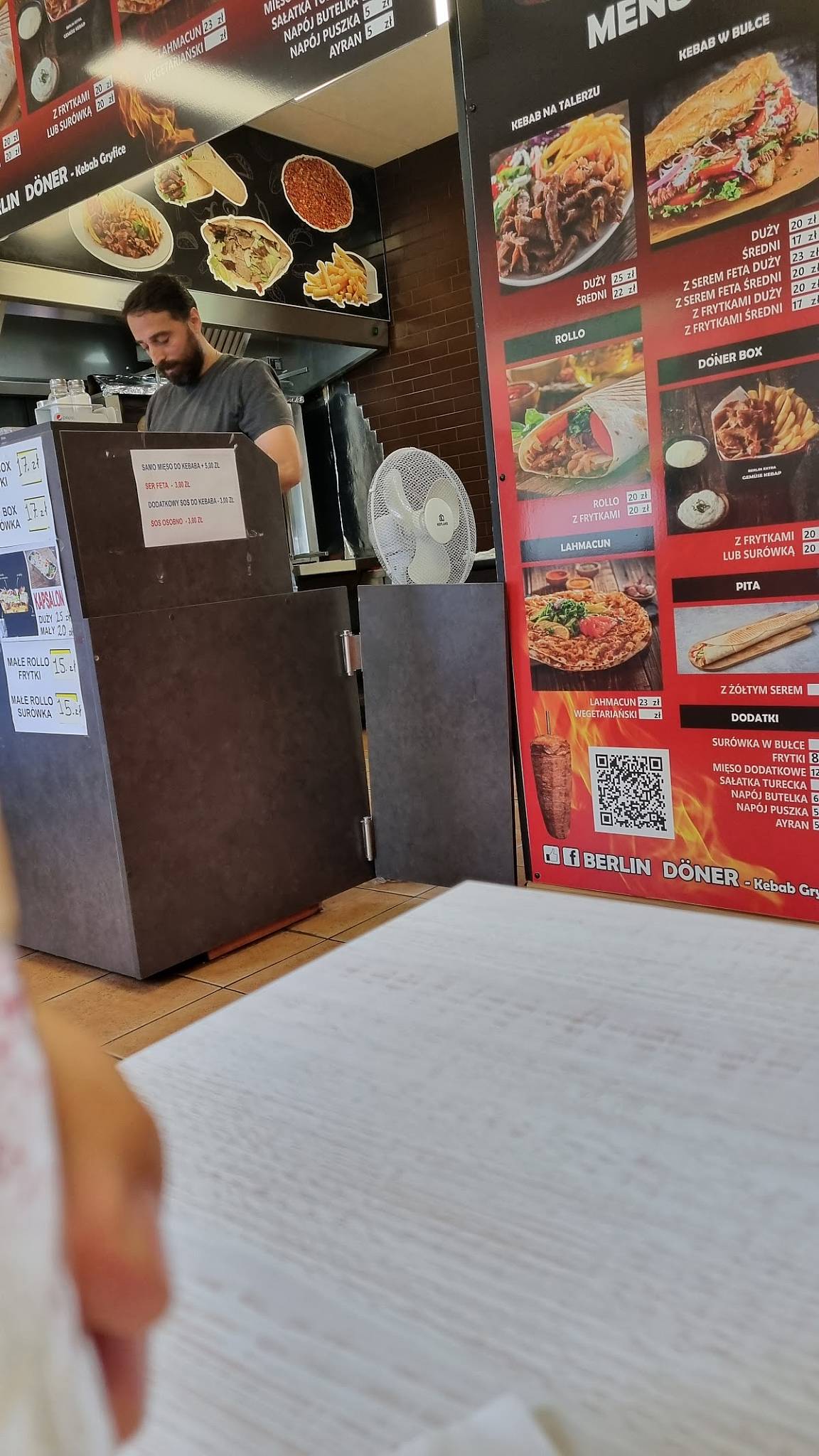Menu at Berlin Doner Kebab restaurant, Gryfice