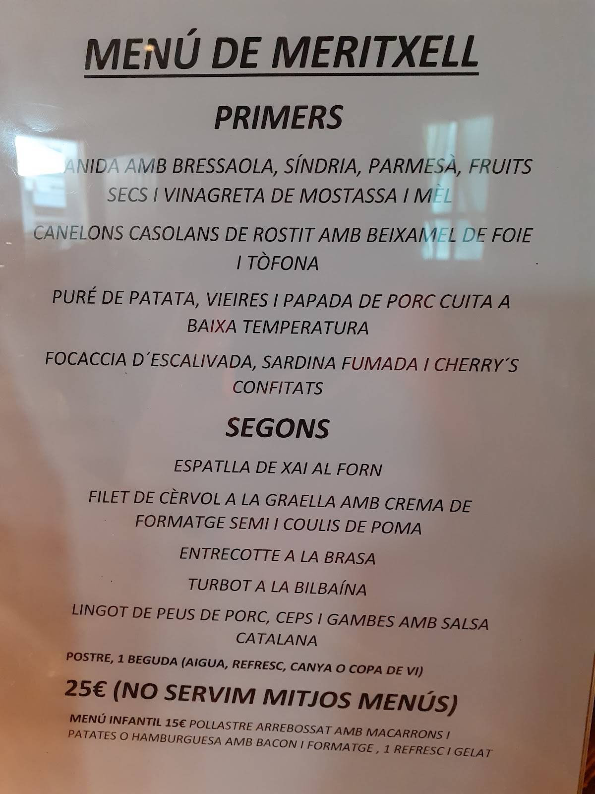 Speisekarte von Restaurant Borda Major 5, Encamp
