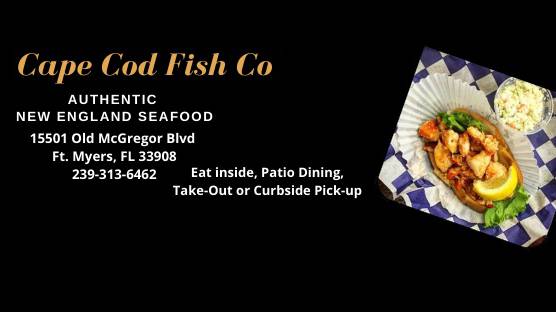 Menu at Cape Cod Fish Co restaurant, Fort Myers