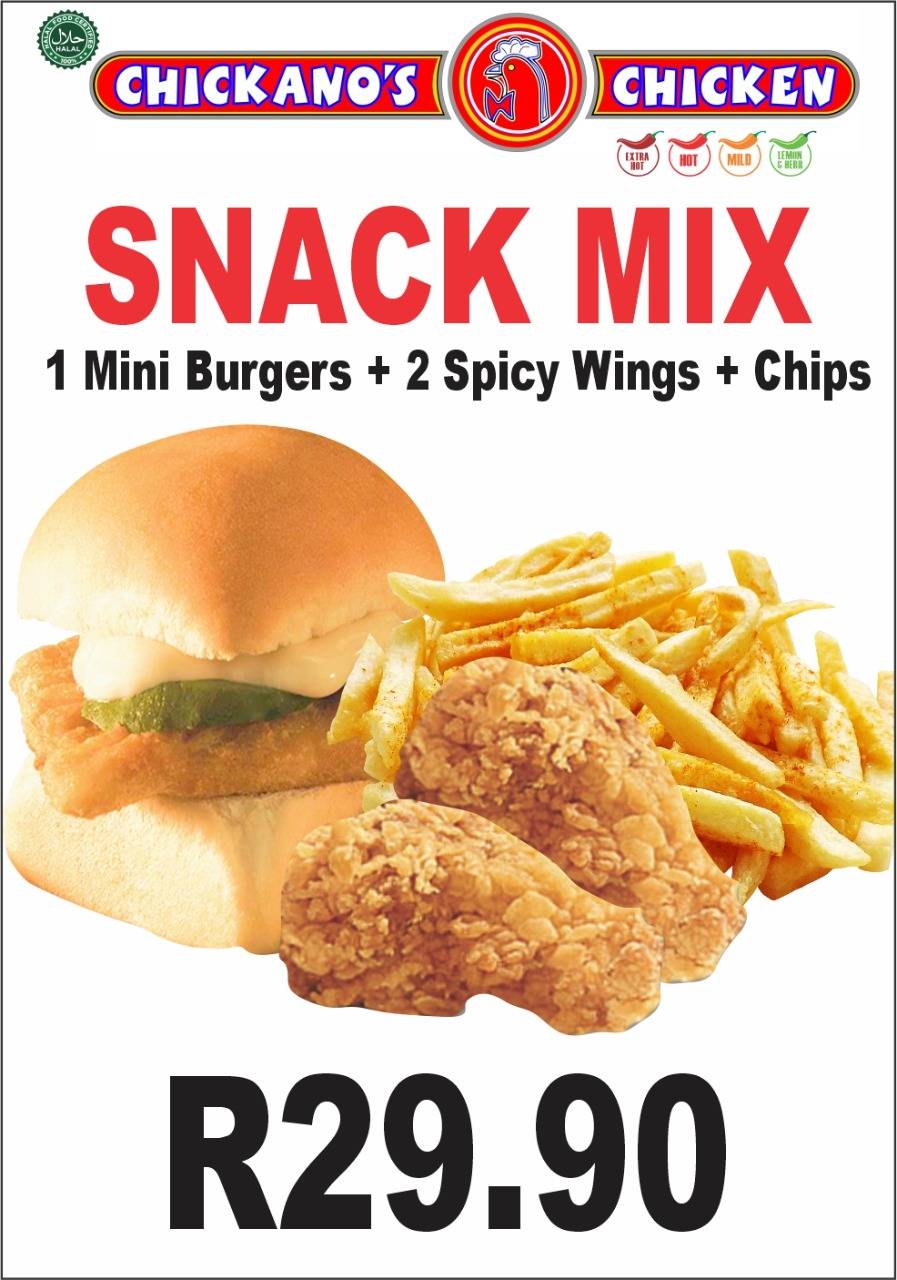 Menu at Chickanos Chicken Lydenburg restaurant, Lydenburg, Shop #3 ...
