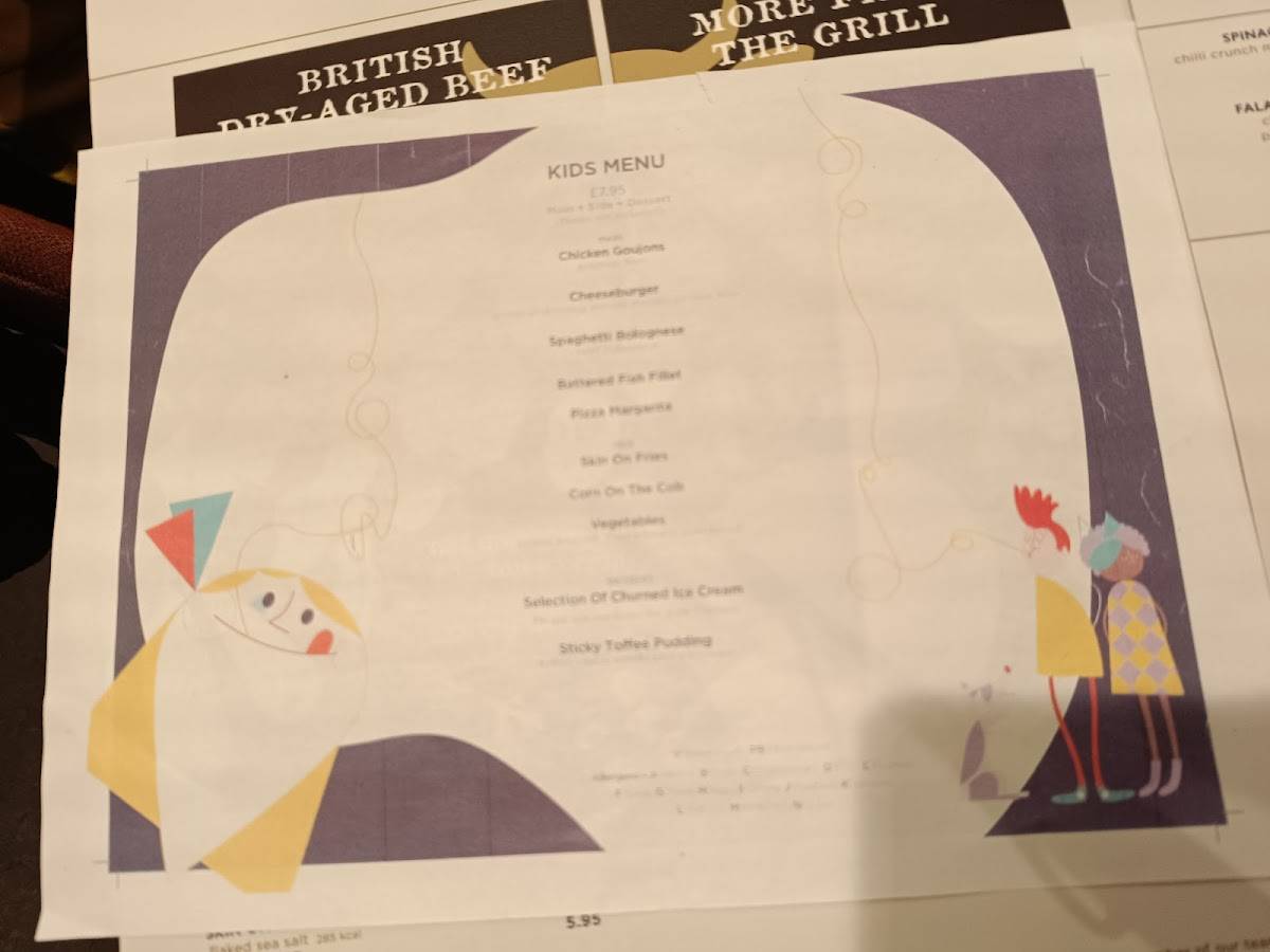 Menu at Collage Restaurant, Ringway
