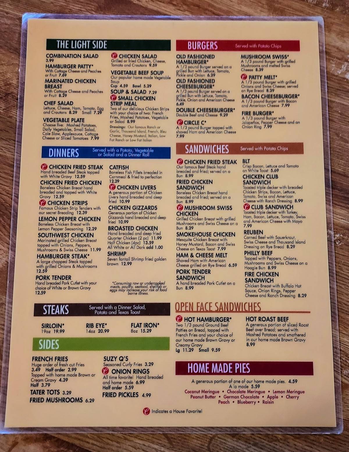 Menu at Copan Restaurant, Copan, US-75