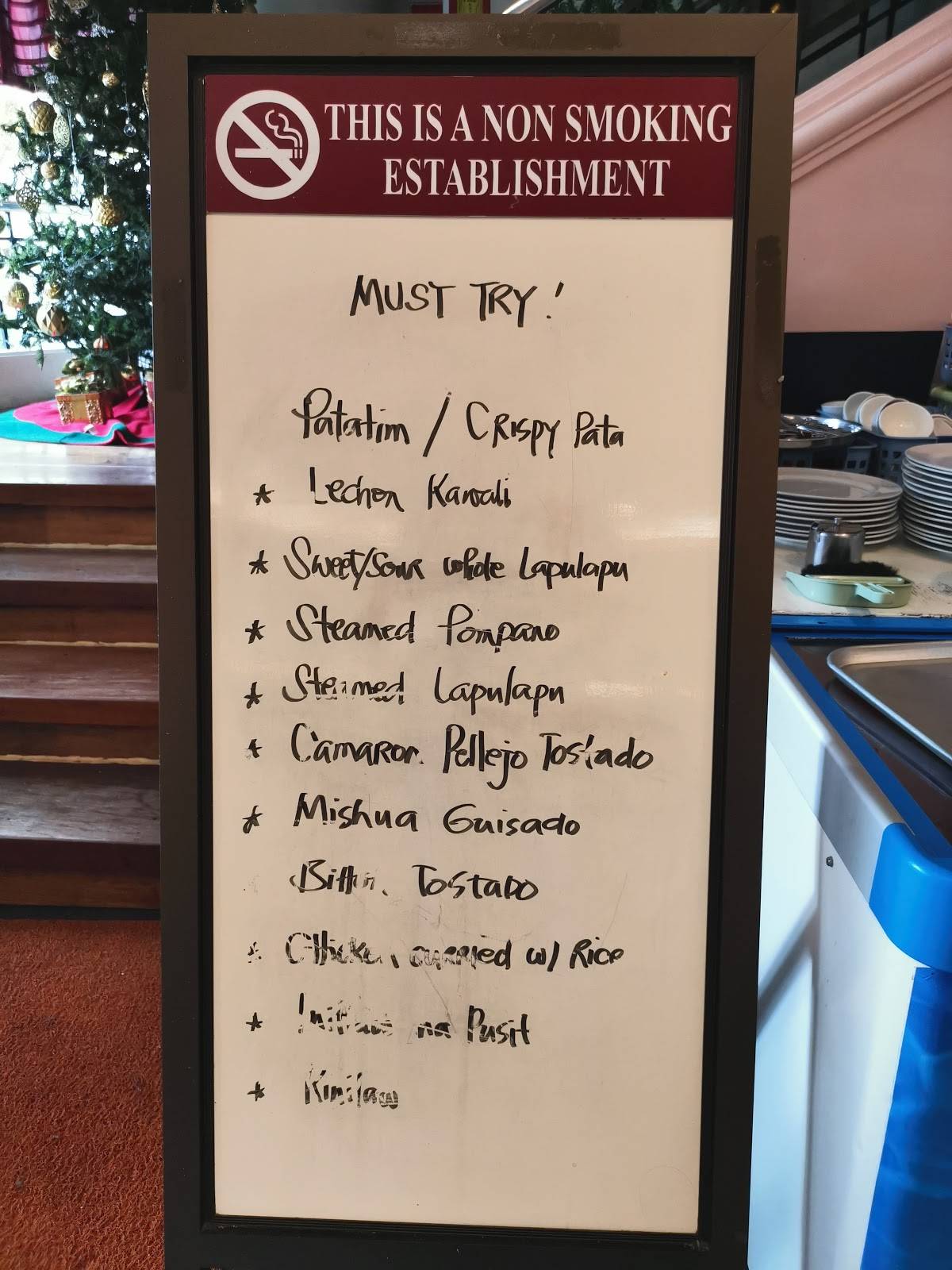 Menu at Davao Dencia's Restaurant, Davao City, General Luna St