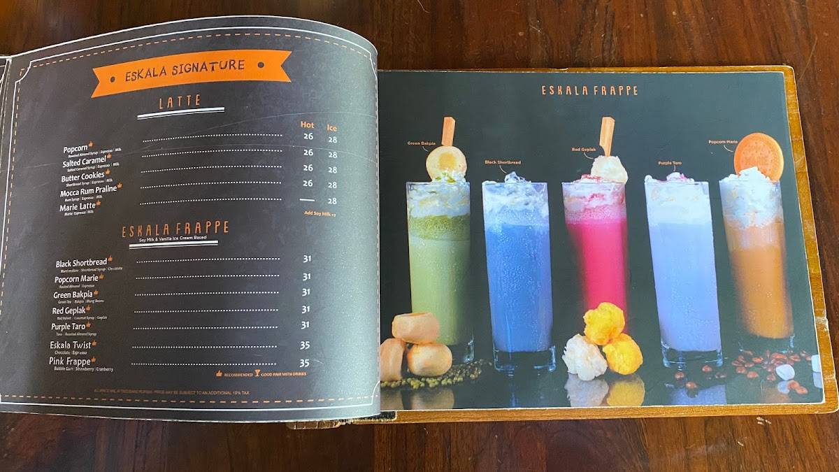 Menu at ESKALA Eatery Bar & Coffee, Minomartani