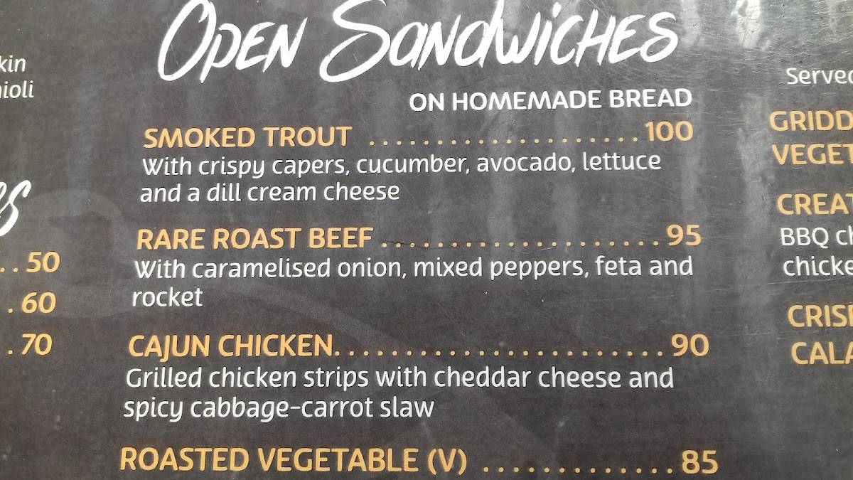 Menu at Friends Café restaurant, Nelspruit
