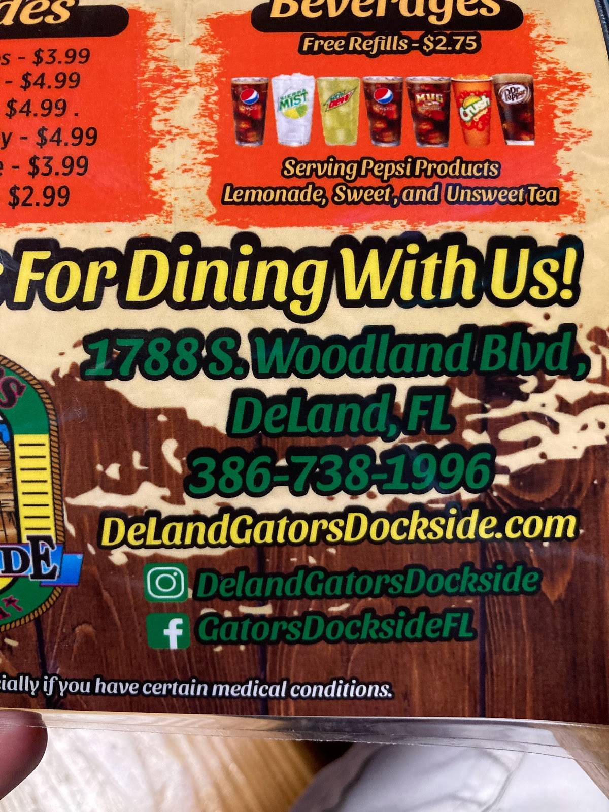 Menu at Gators Dockside DeLand restaurant, DeLand