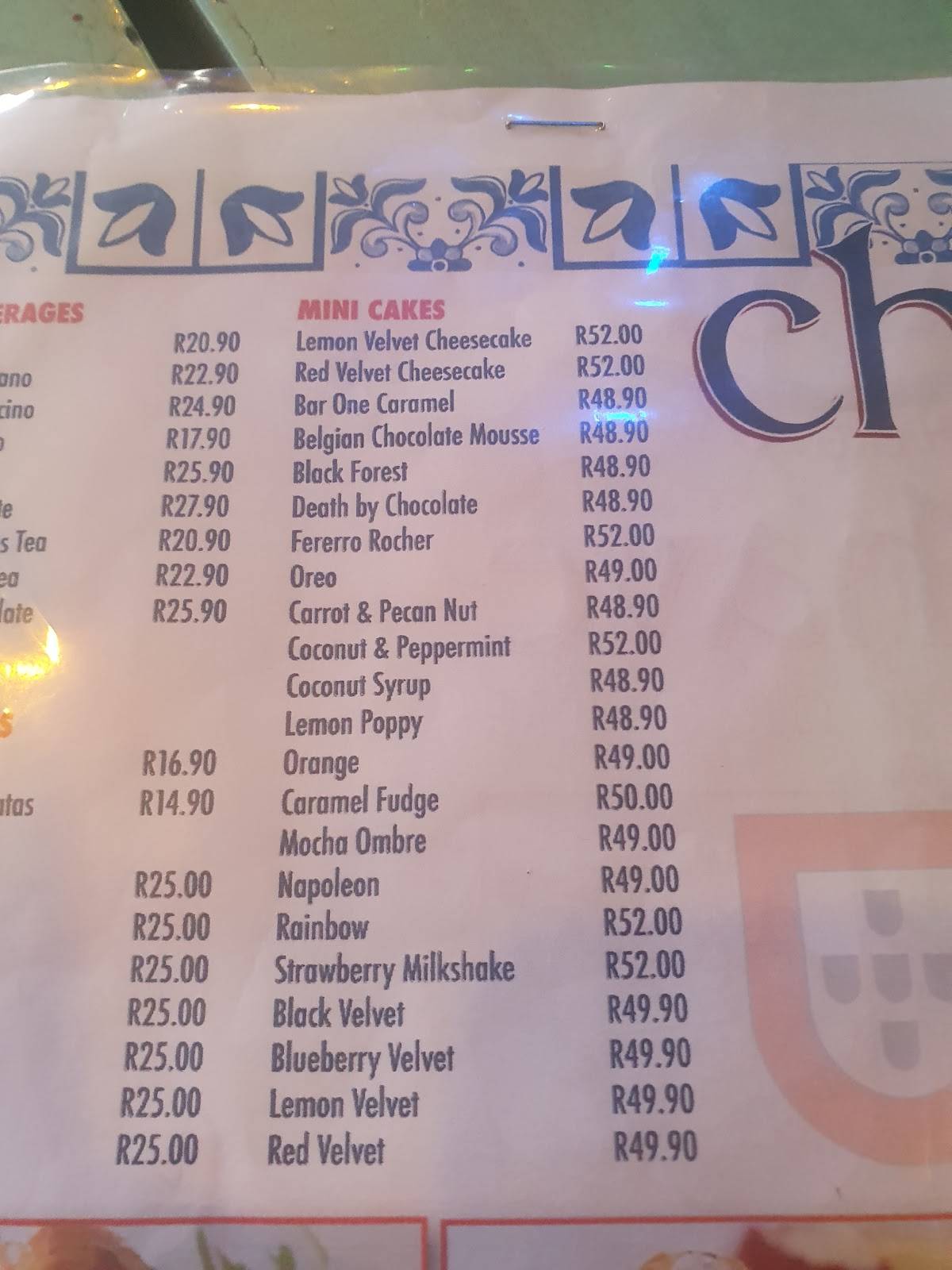 Menu at GiraRio Good Food Good Mood restaurant, Vanderbijlpark, Shop 19A