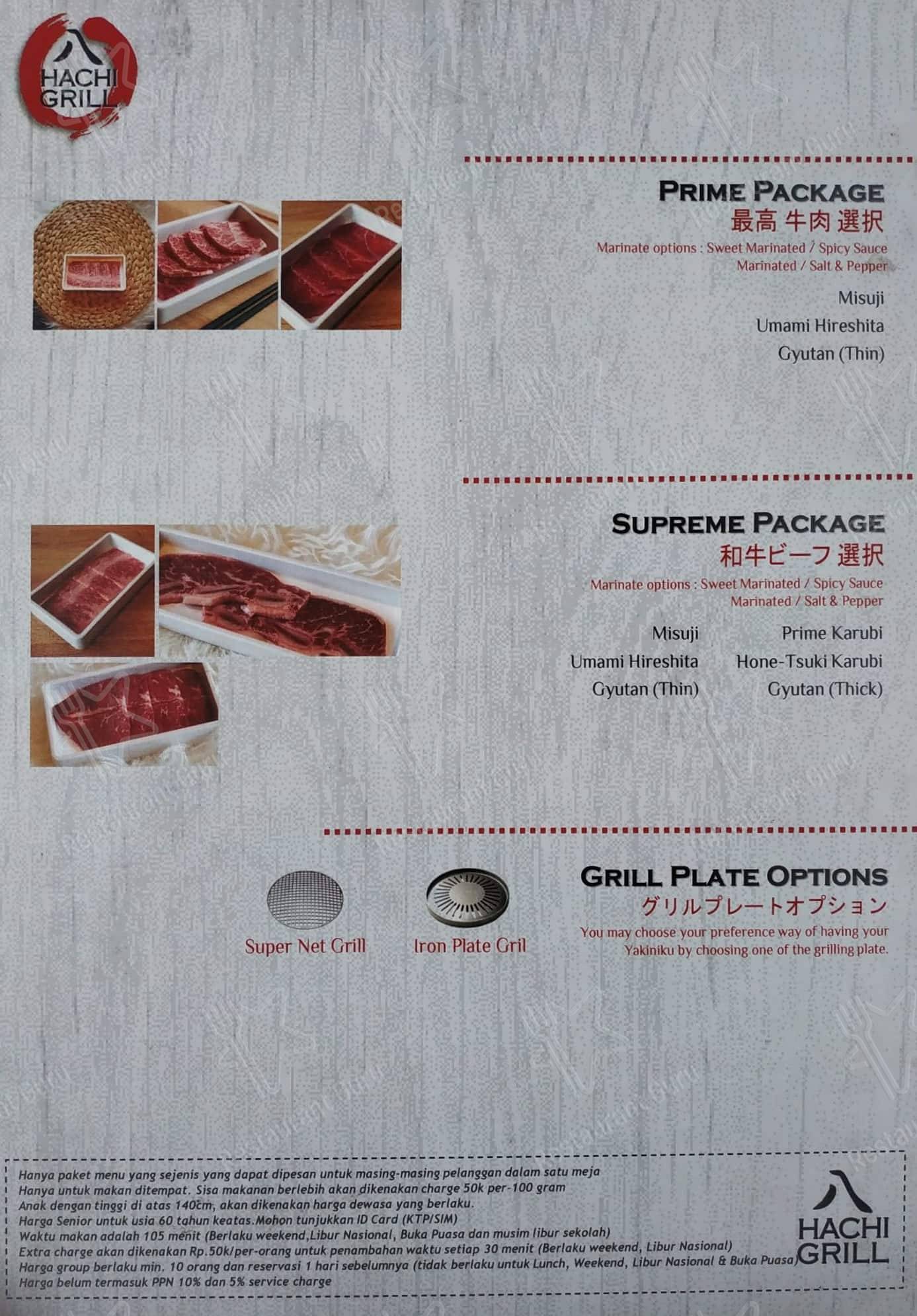 Menu at Hachi Grill Gatot Subroto restaurant, South Jakarta, Synthesis ...