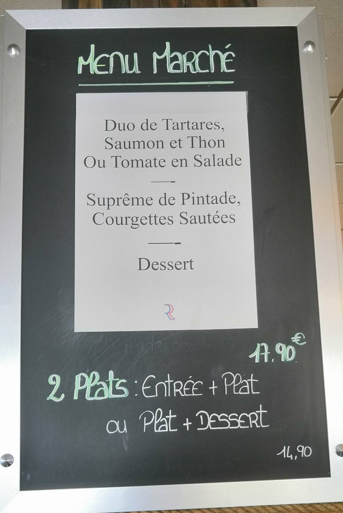 Menu au Restaurant Le Quart de Cercle, Meythet