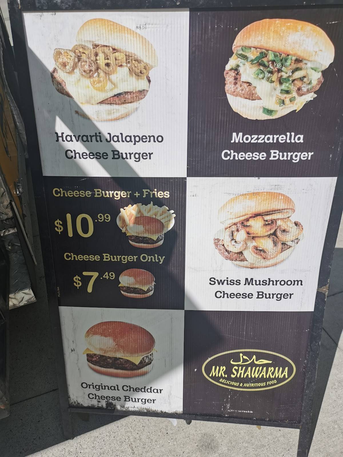 Menu at Mr.Shawarma Robson Location restaurant, Vancouver