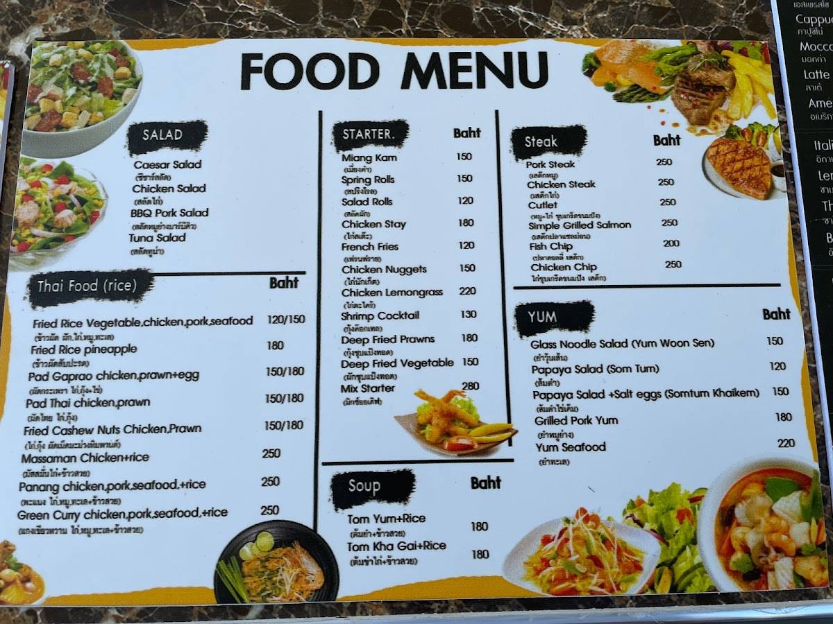 Menu at Organic Farm & Coffee Shop restaurant, Ko Samui