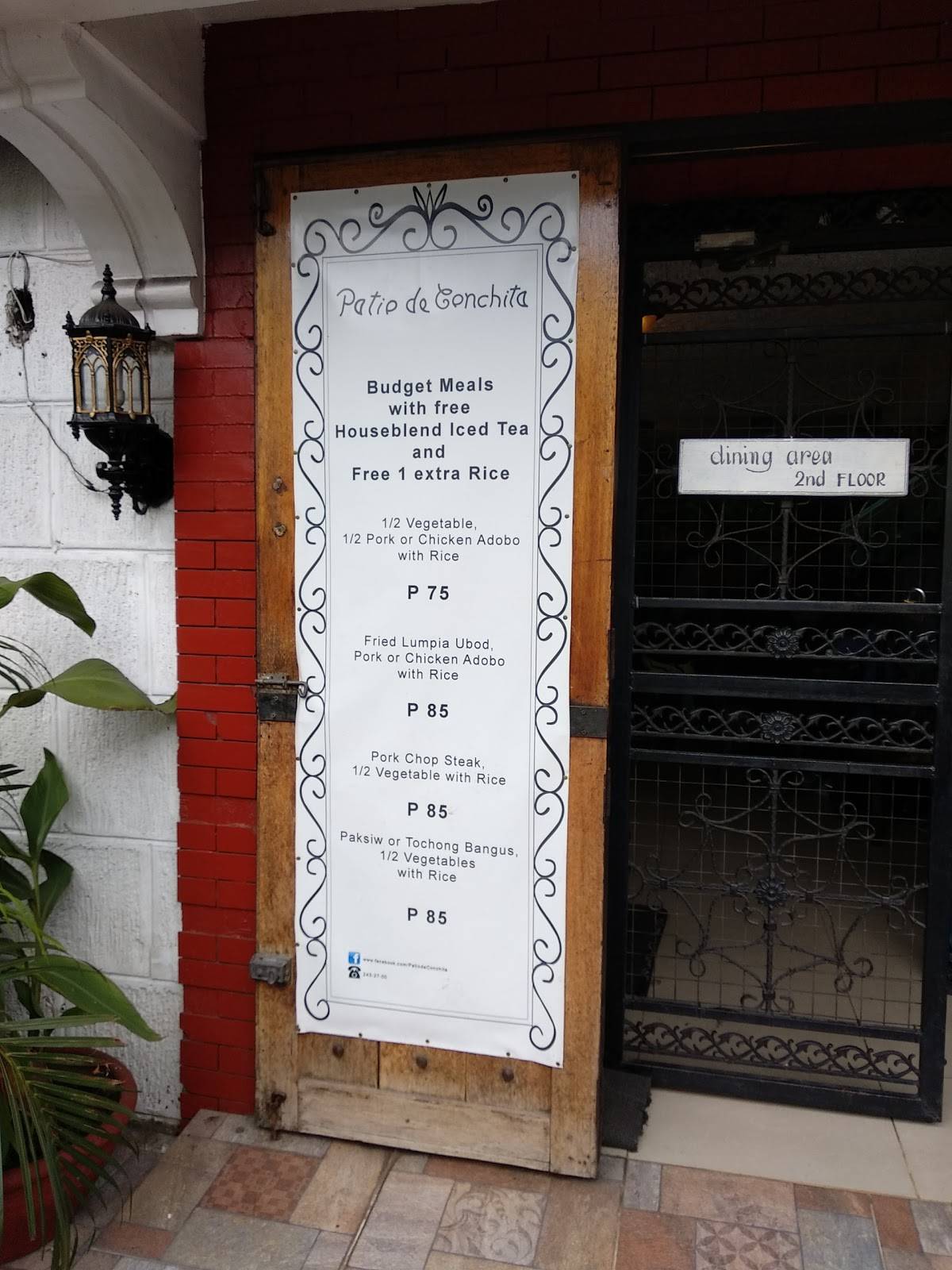 Menu at Patio de Conchita Restaurant, Manila