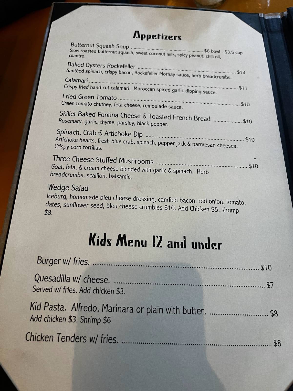 Menu at Rain Restaurant, Abingdon