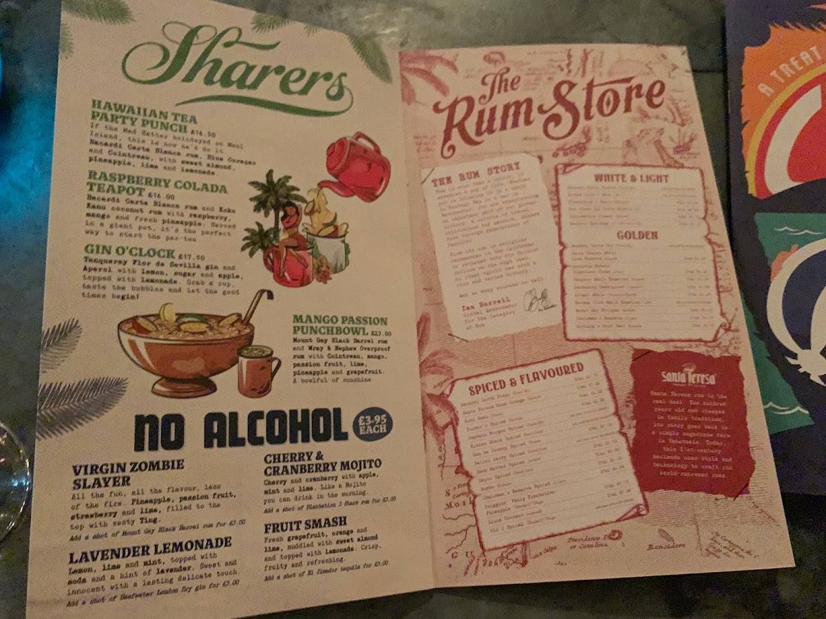 Menu at Revolución de Cuba Aberdeen restaurant, Aberdeen