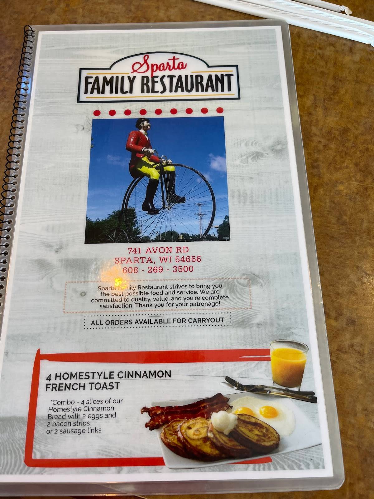 Menu at Sparta Family Restaurant, Sparta
