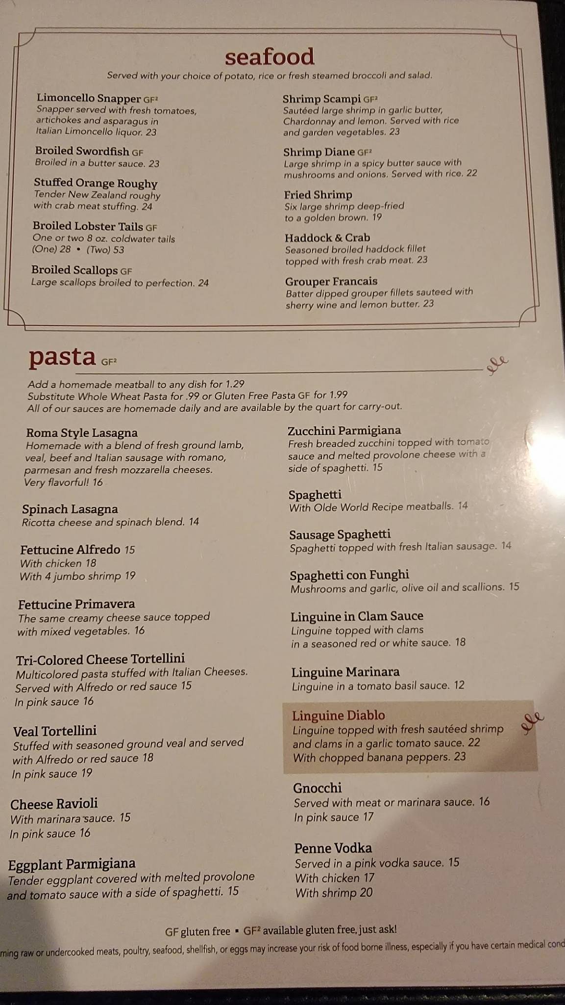 Menu at Station Square restaurant, Youngstown, Belmont Ave