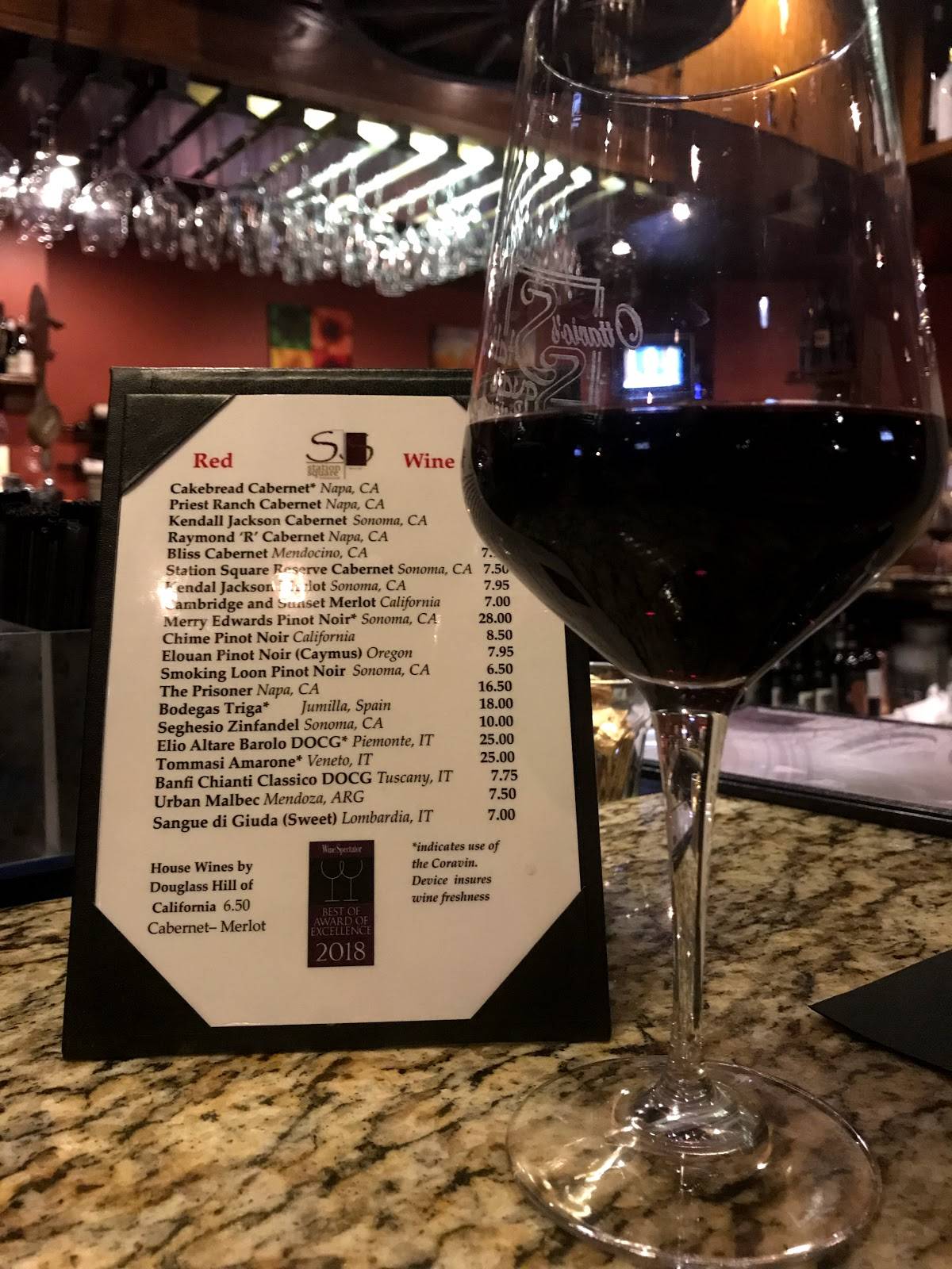 Menu at Station Square restaurant, Youngstown, Belmont Ave