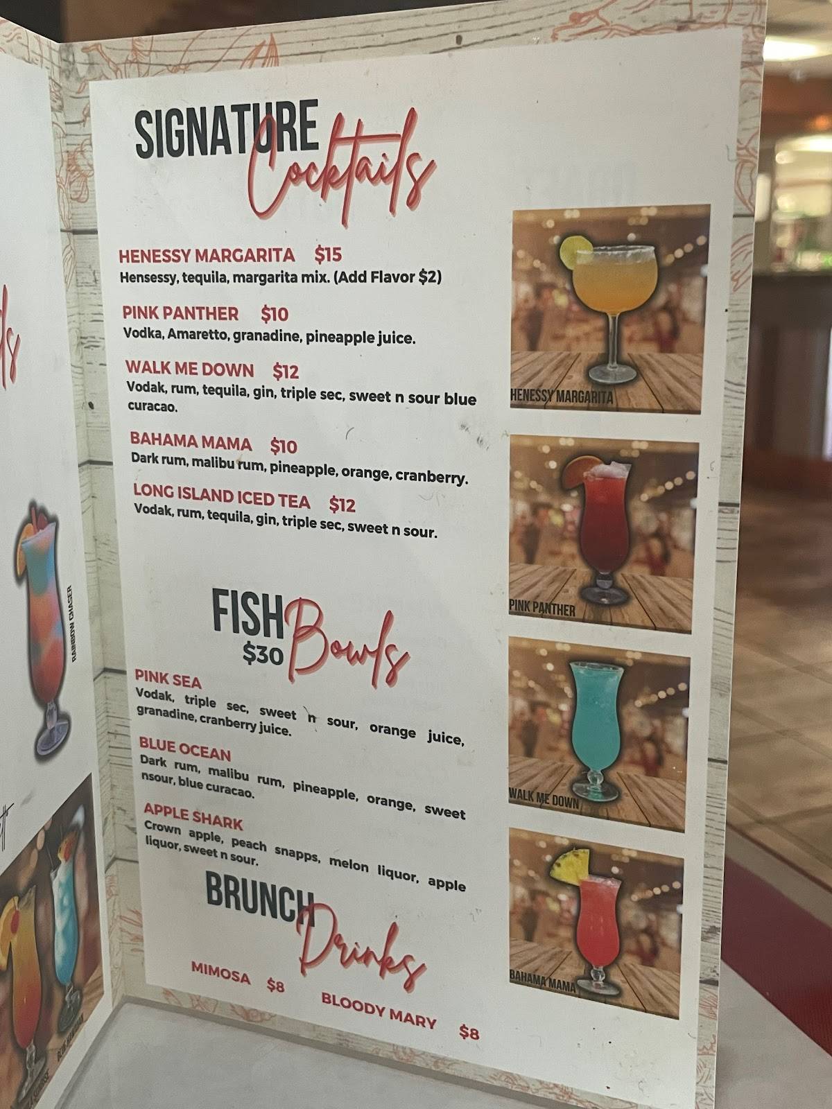 Menu at Superior Crab restaurant, Vicksburg