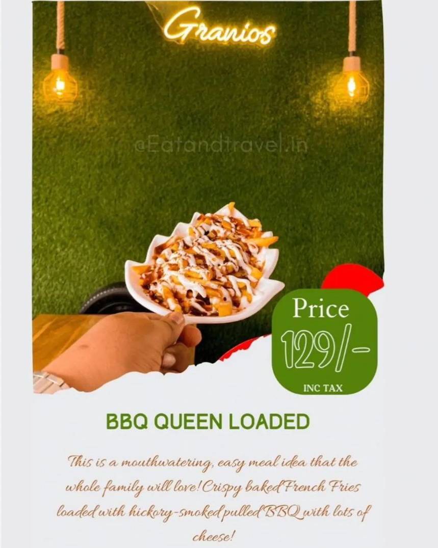 Menu at The Granios Miyapur, Hyderabad