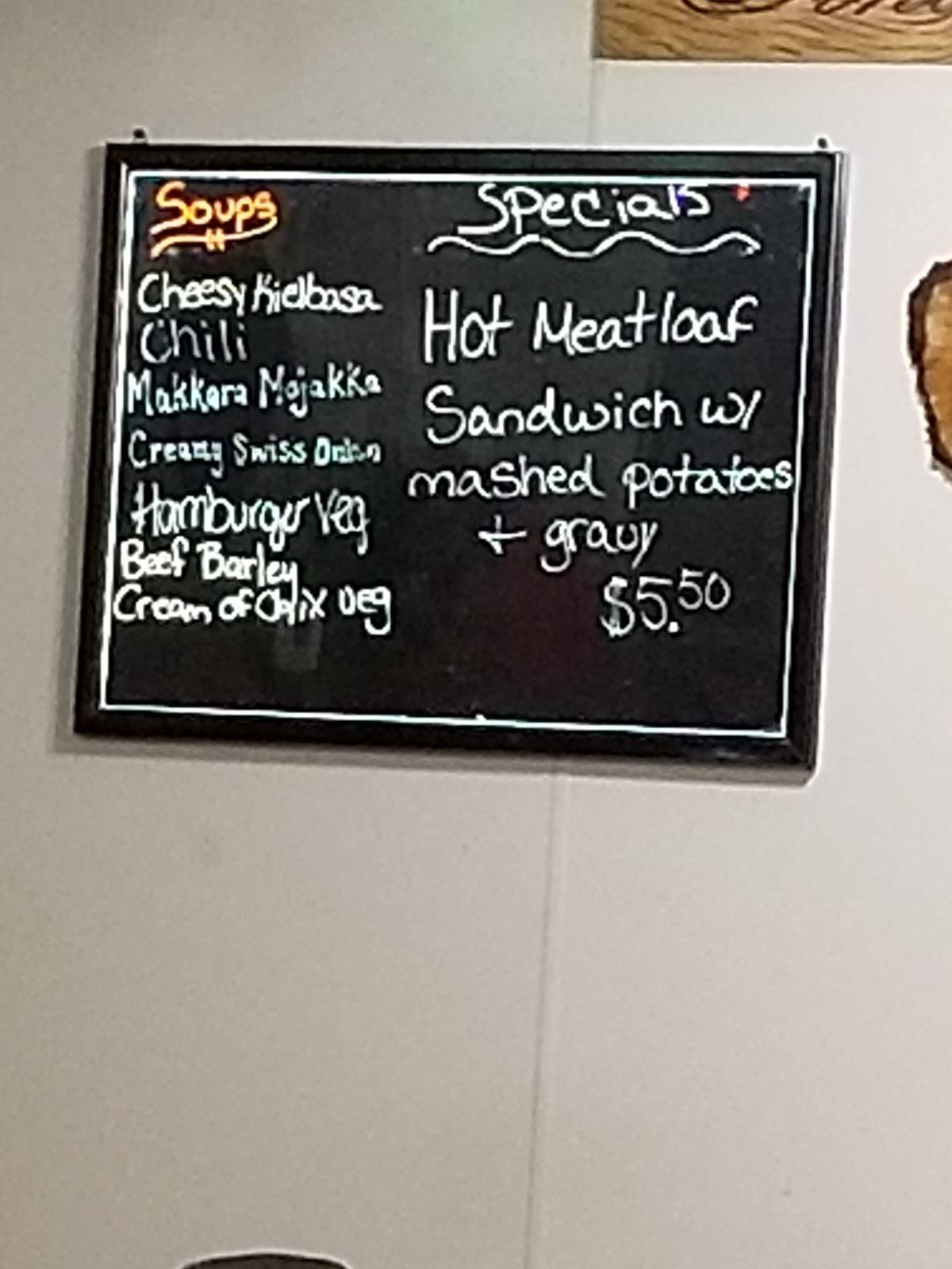 Menu at Tina's Katalina restaurant, South Range, 59 Trimountain Ave