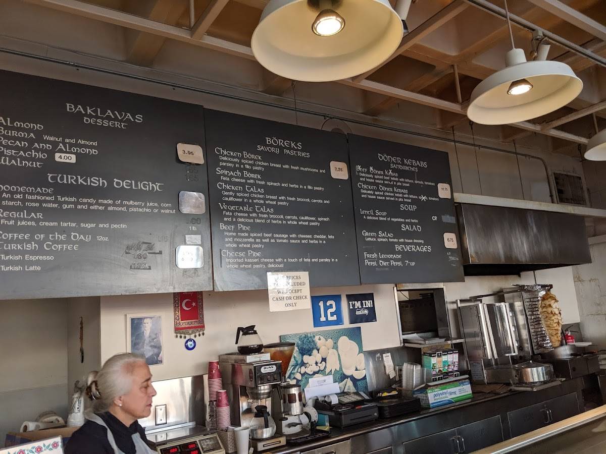 Menu at Turkish Delight restaurant, Seattle