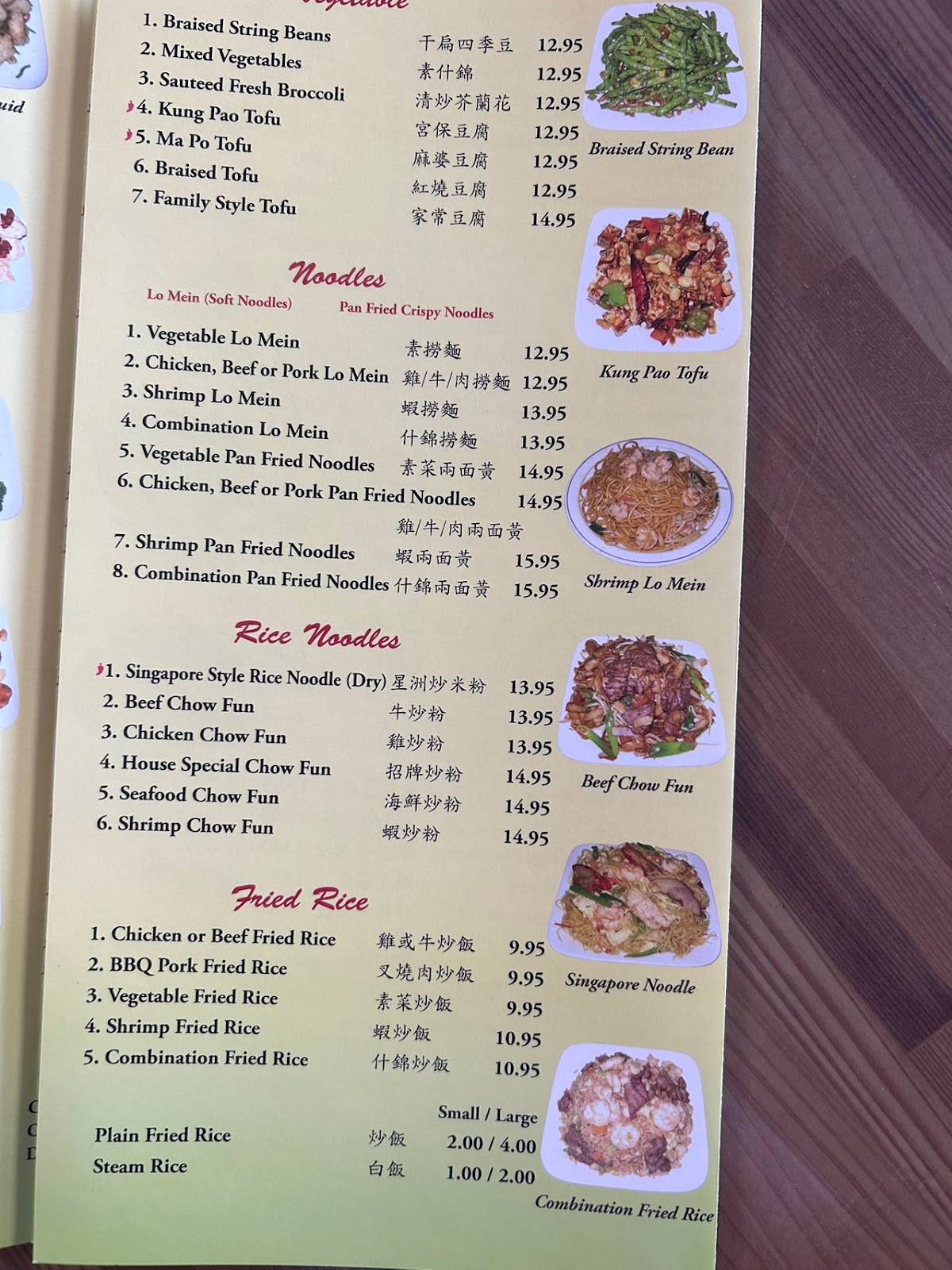 Menu at Walnut Tree Restaurant, Walnut