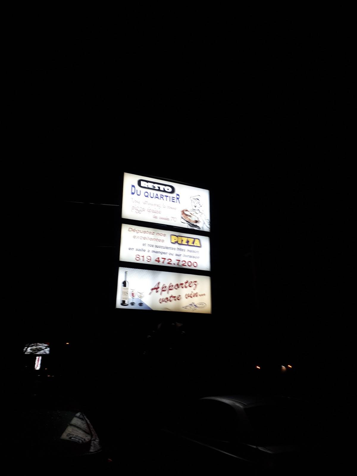 Menu au Resto Du Quartier restaurant, Drummondville
