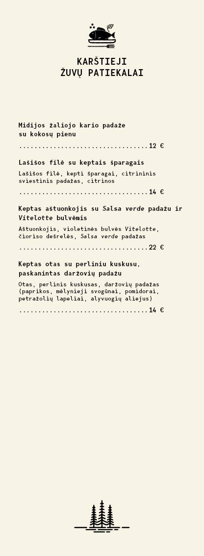 Speisekarte von Restoranas LABAI restaurant, Druskininkai