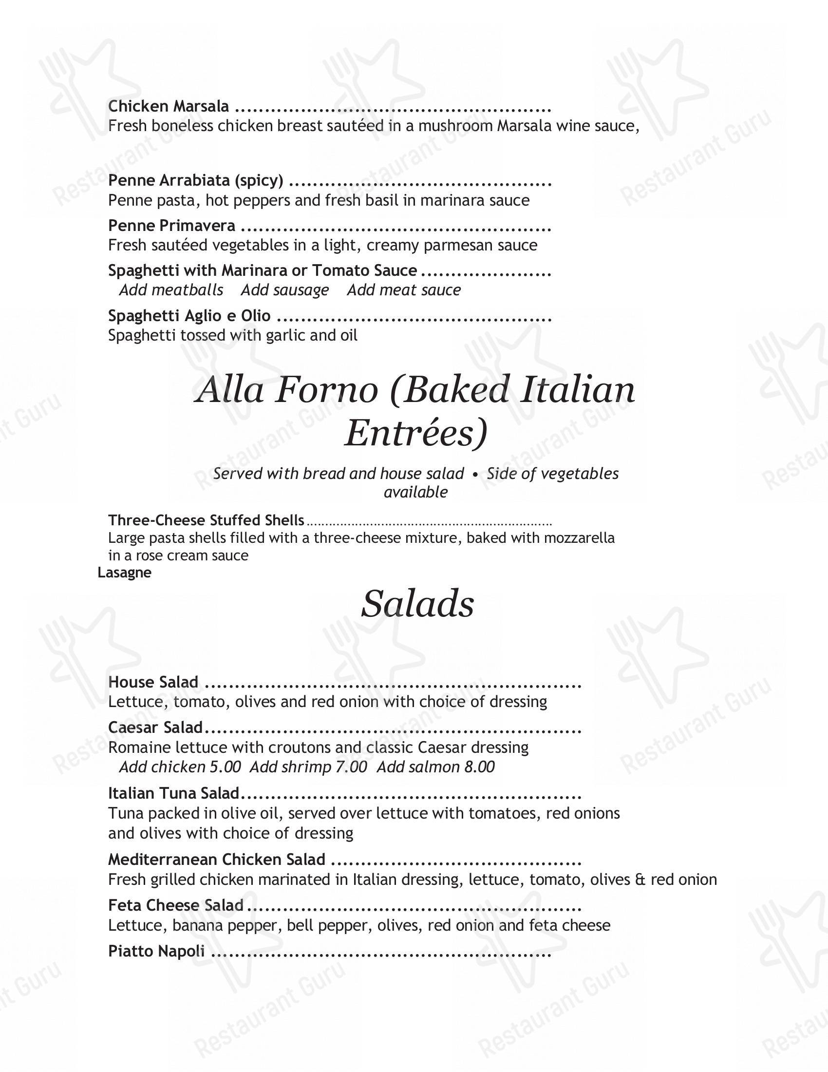 Menu at Ristorante Enrico pizzeria, Bonita Springs