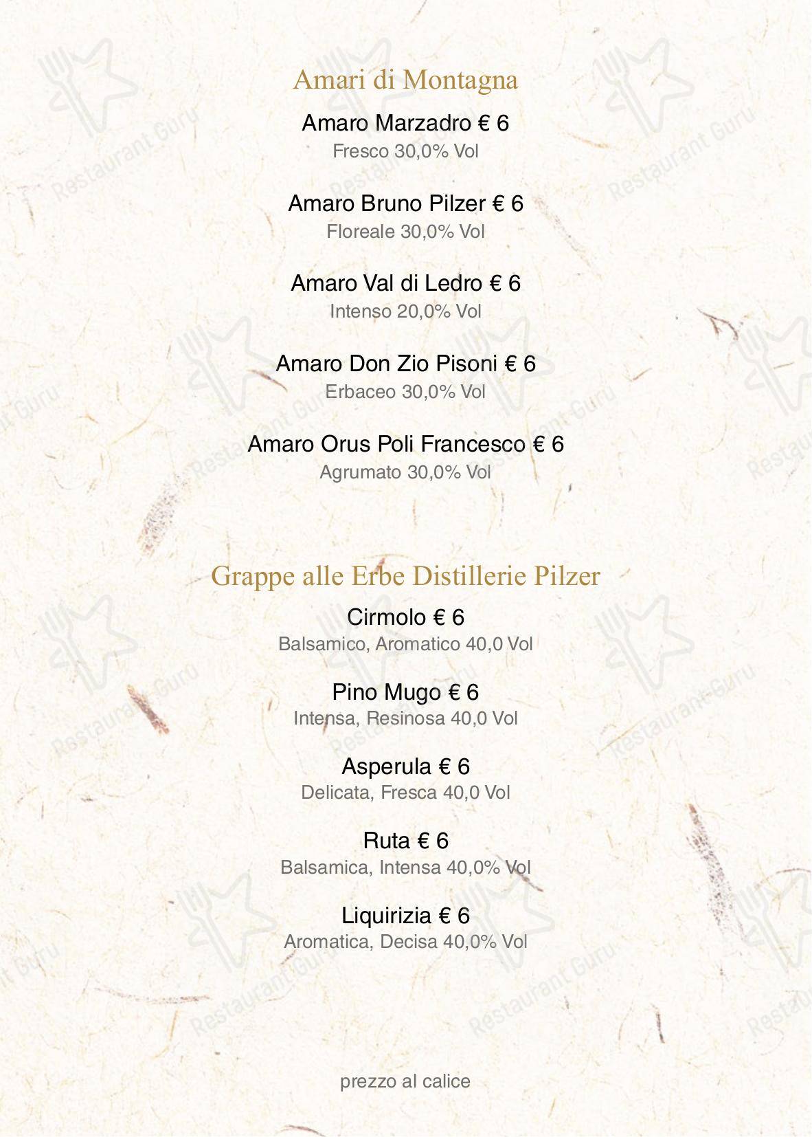 Menu da Ristorante Piccadilly(nuova gestione), Madonna di Campiglio