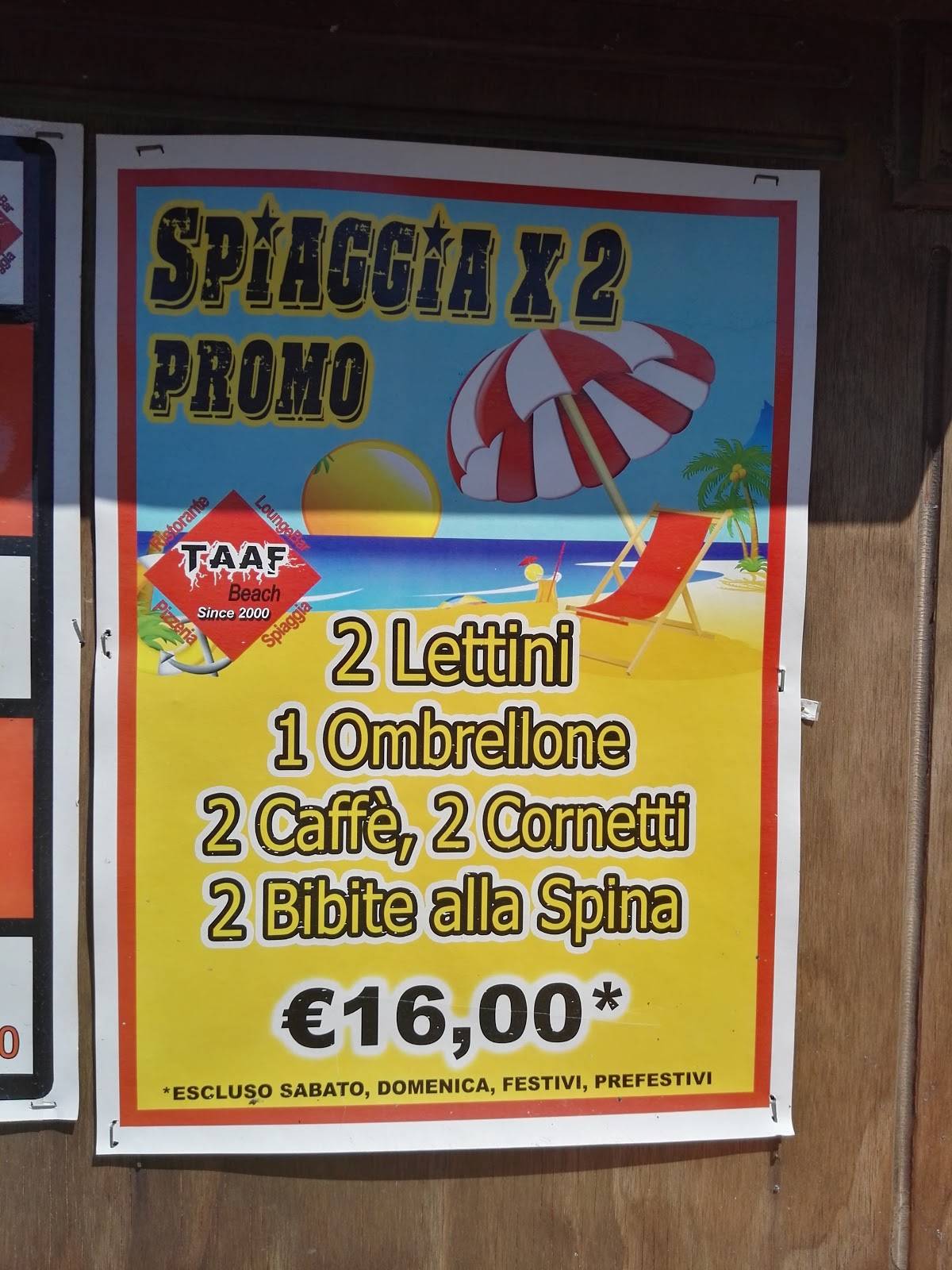 Menu da Ristorante TAAF, Torvaianica