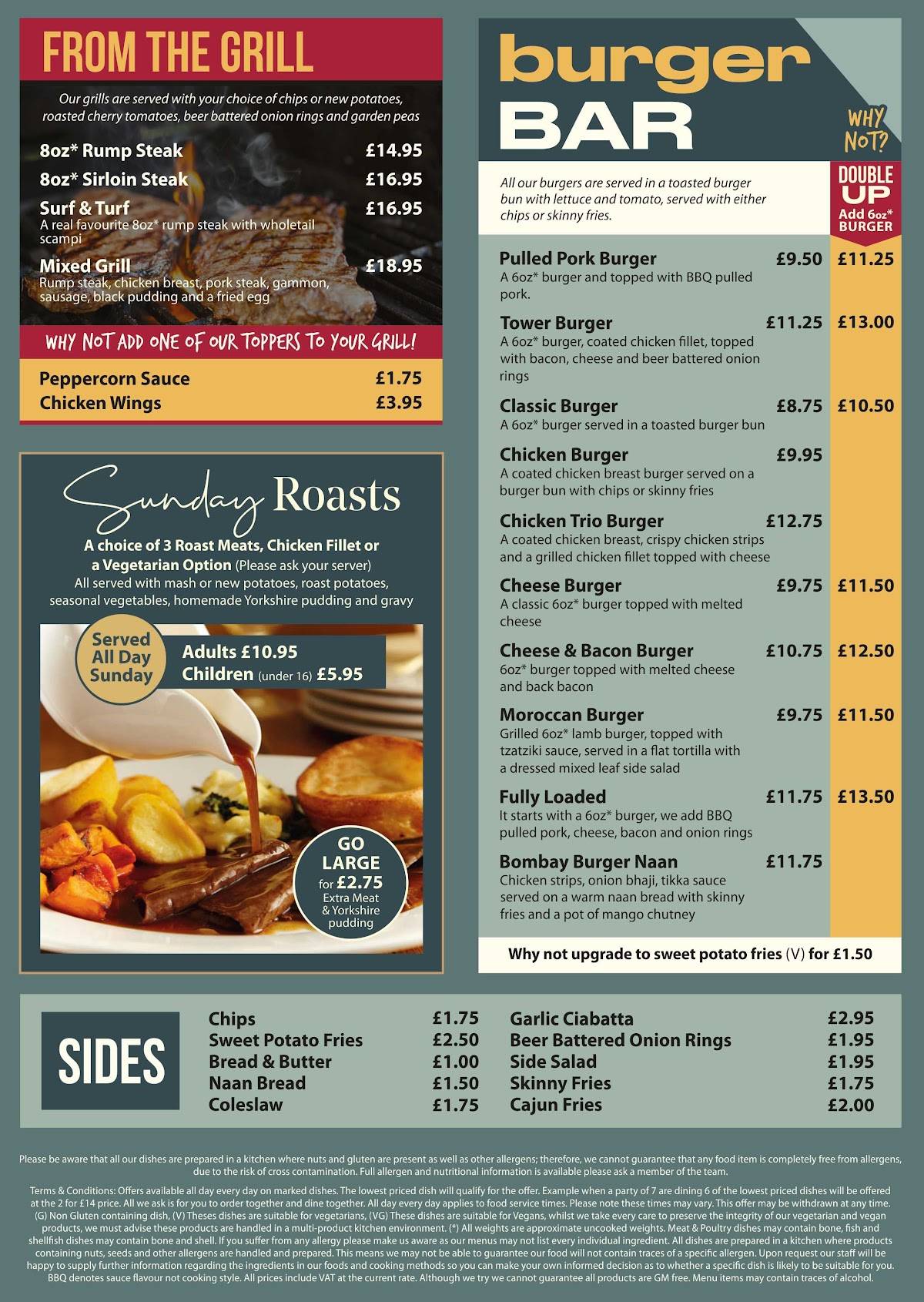 Menu at The Droppingwell pub & bar, Rotherham